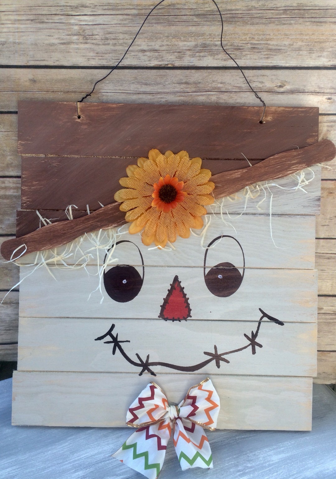 Scarecrow Sign, Wooden Scarecrow, Autumn Decor, Fall Decor, Scarecrow ...