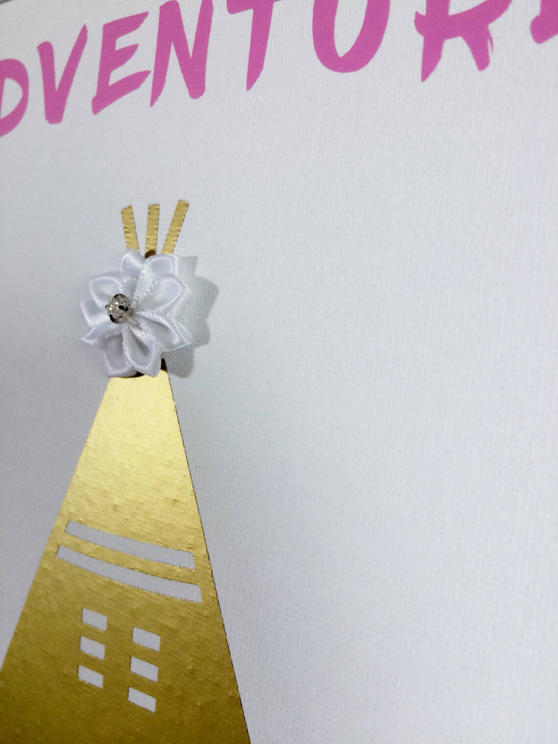 Teepee Wall Art Tribal Nursery Decor Gold and Pink Decor - Etsy