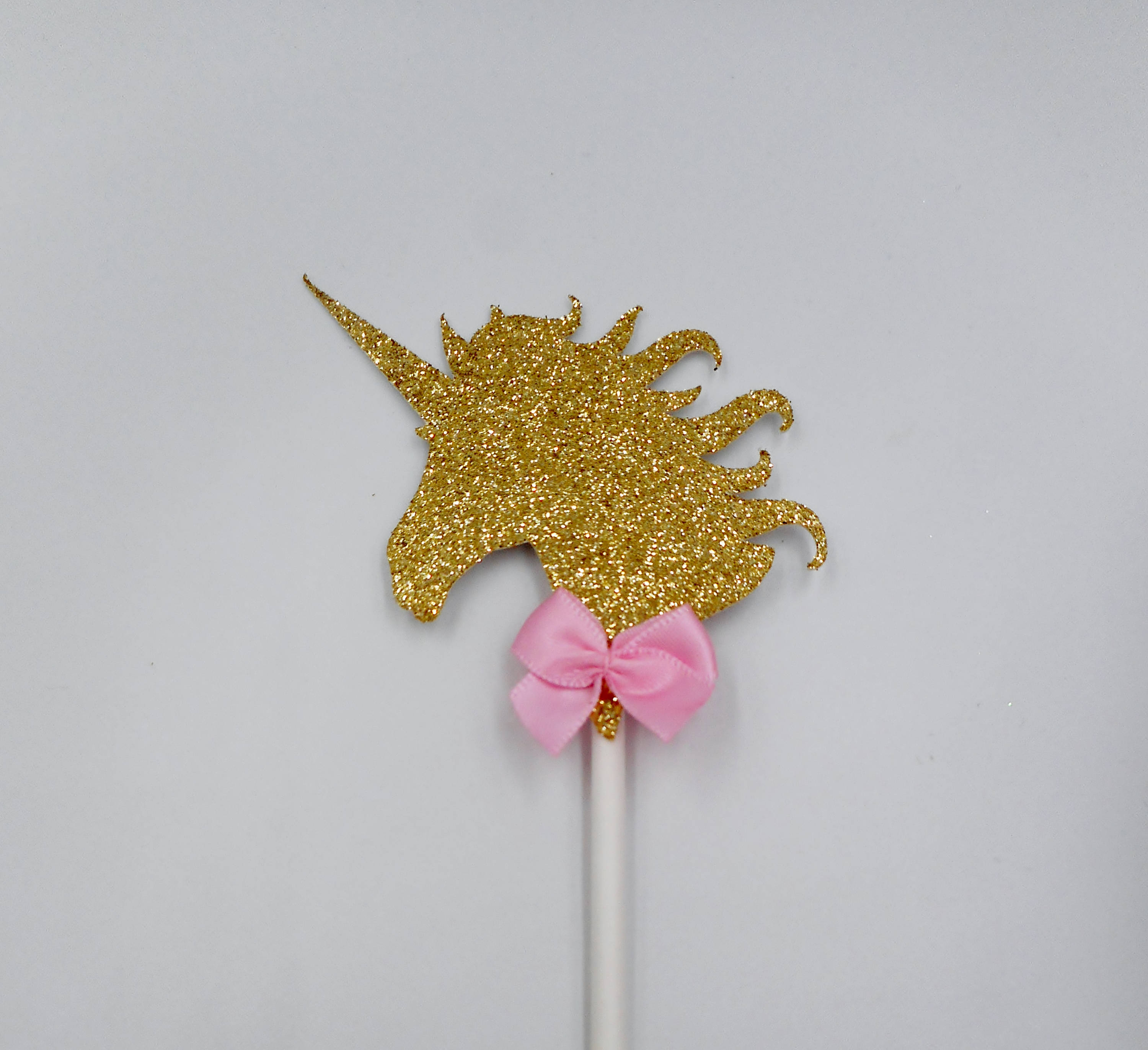 Unicorn Cupcake Toppers Gold Unicorn Glitter Cupcake Etsy De