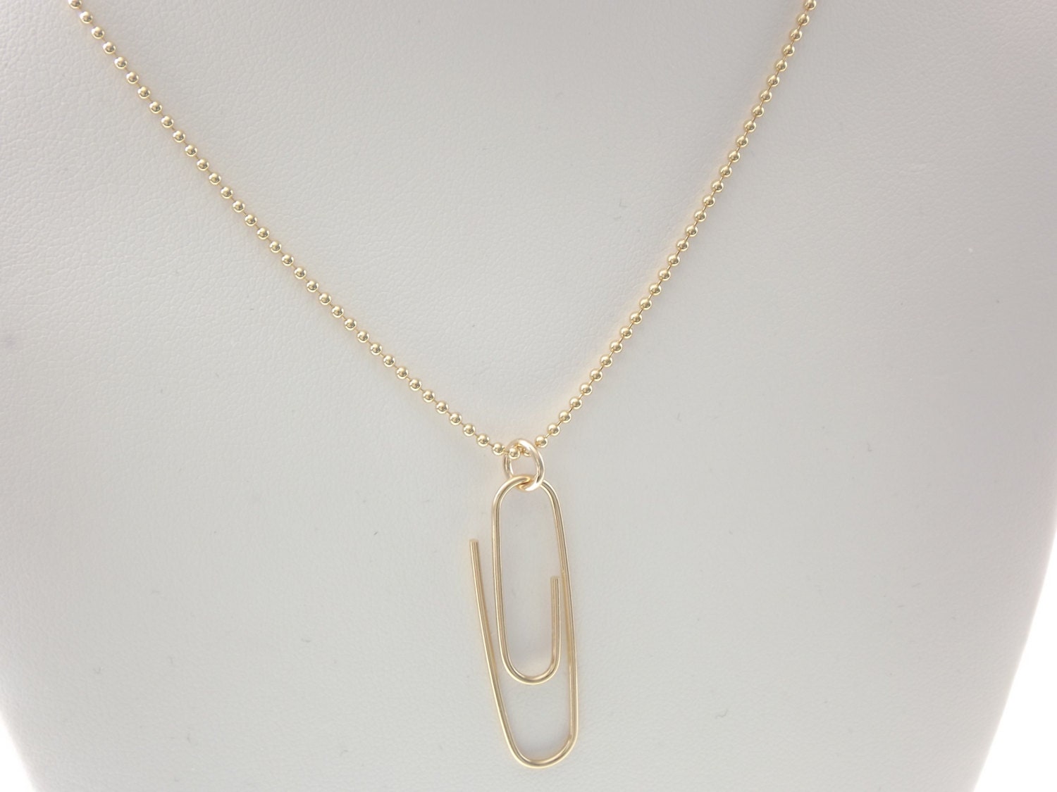 Paperclip necklace gold paperclip necklace bohemian necklace | Etsy