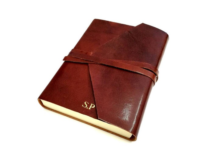 2025 Leather Daily Planner - Gold Initials, Monogram - Personalized ...