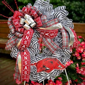 Arkansas Razorback Wreath, Razorbacks, Football Decor, Woo Pig Sooie ...