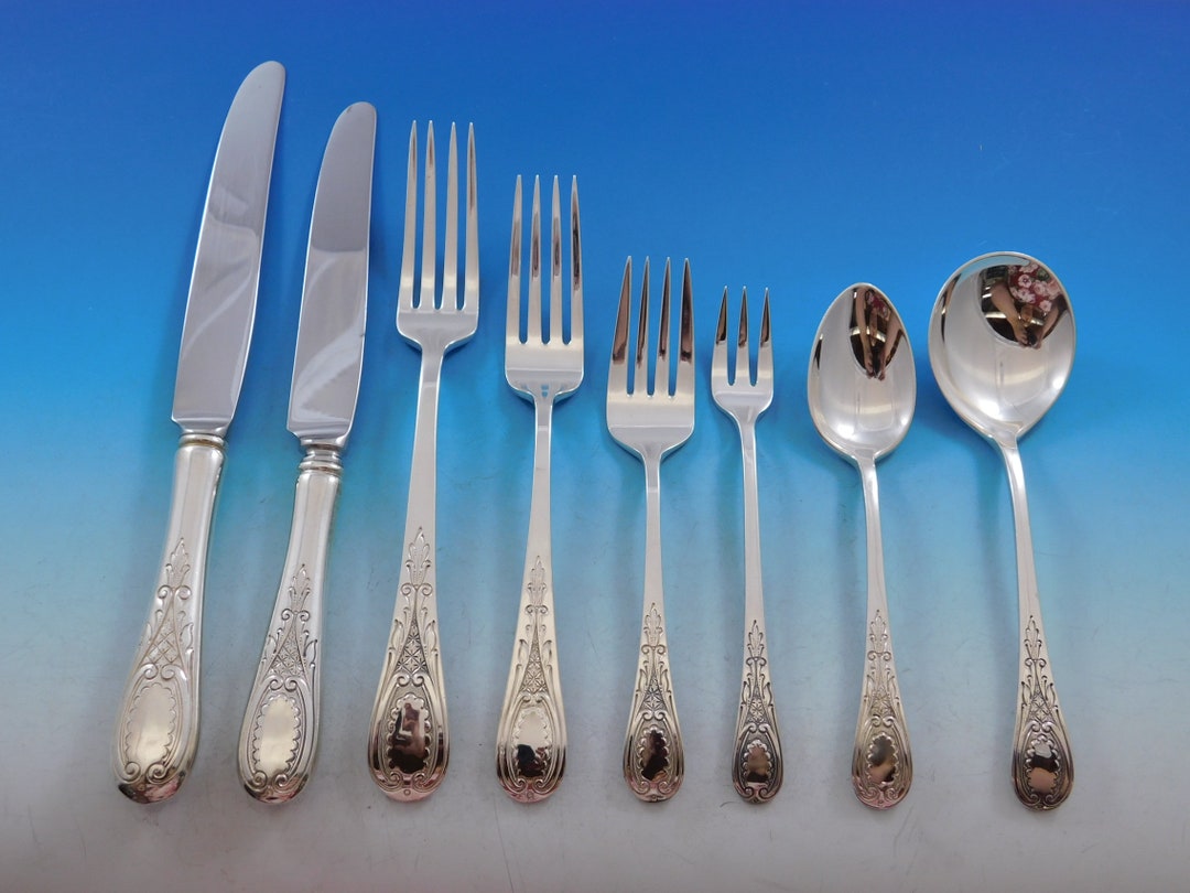 Windsor Castle by Tuttle Sterling Silver Flatware Set 8 Service 70 Pcs ...