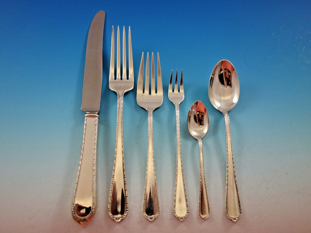 Pine Tree by International Sterling Silver Flatware 8 Set Service 56 ...