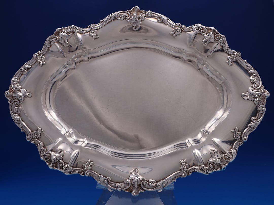 Gorham Sterling Silver Platter Serving Tray #A4800 16" X 12" Strasbourg ...