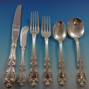 Melrose by Gorham Sterling Silver Flatware Set for 8 Service 49 Pieces ...