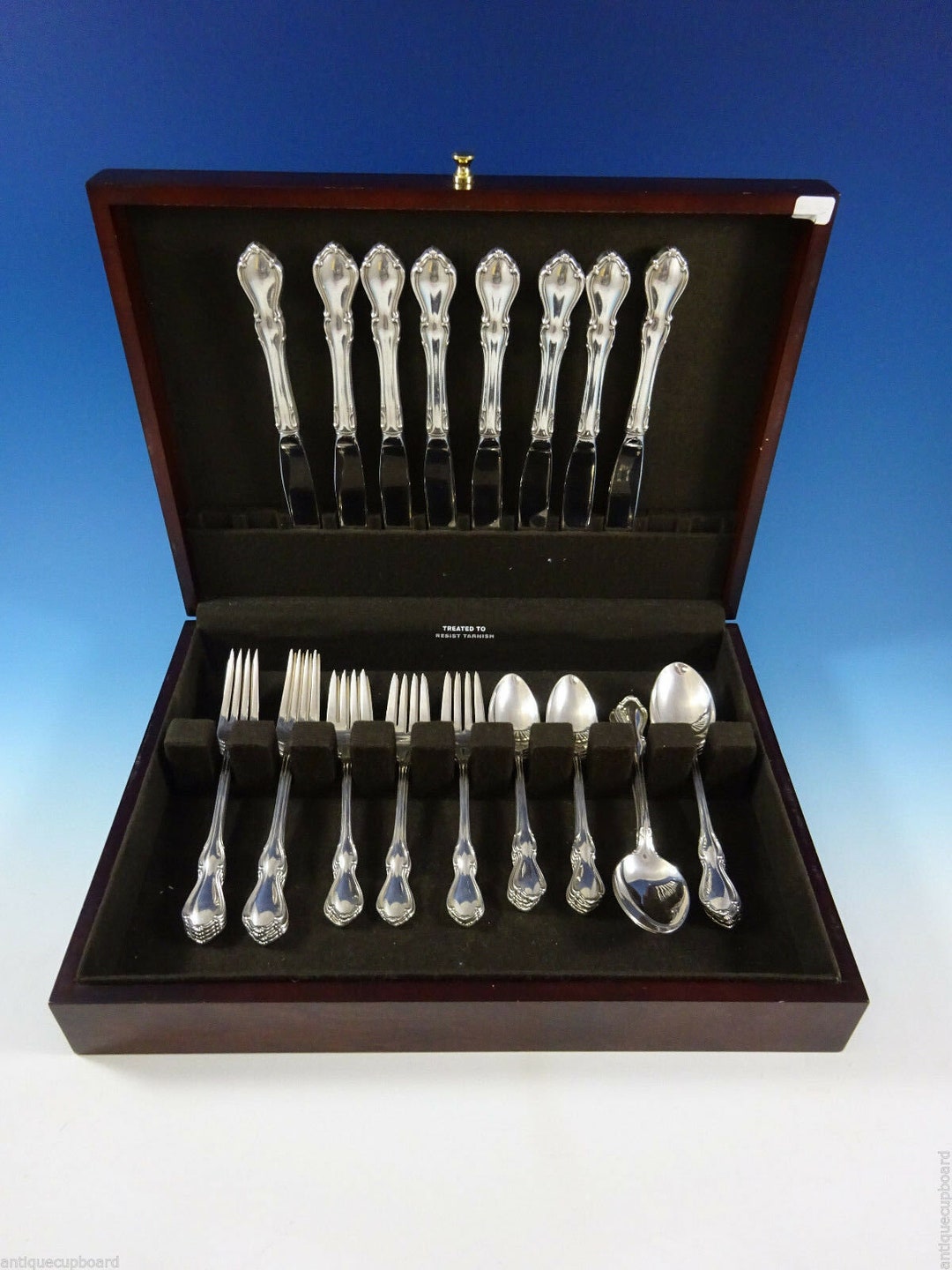 Hampton Court by Reed and Barton Sterling Silver Flatware Set 8 Service ...