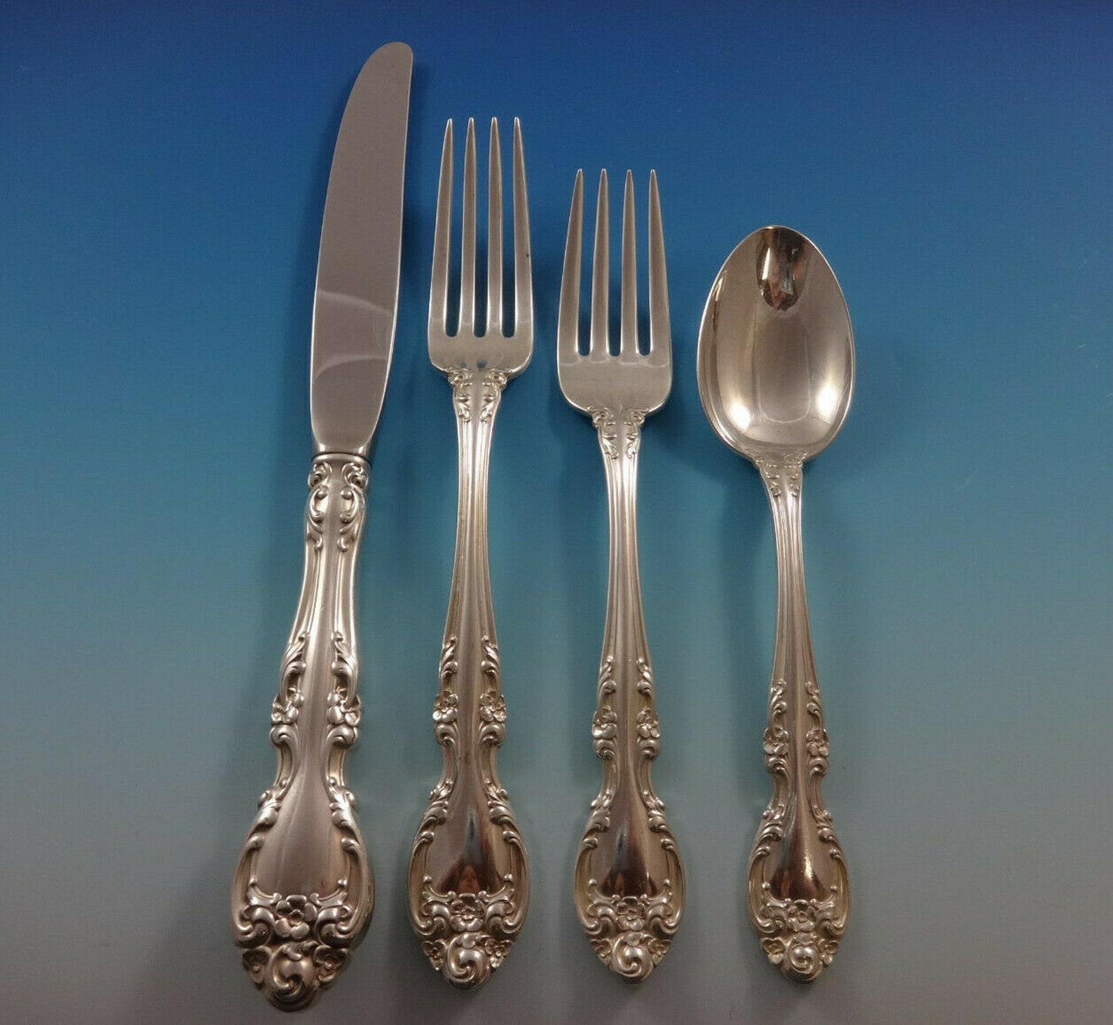 Melrose by Gorham Sterling Silver Flatware Set for 8 Service - Etsy