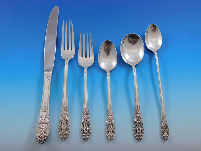 Crown Princess by International Sterling Silver Flatware Set - Etsy