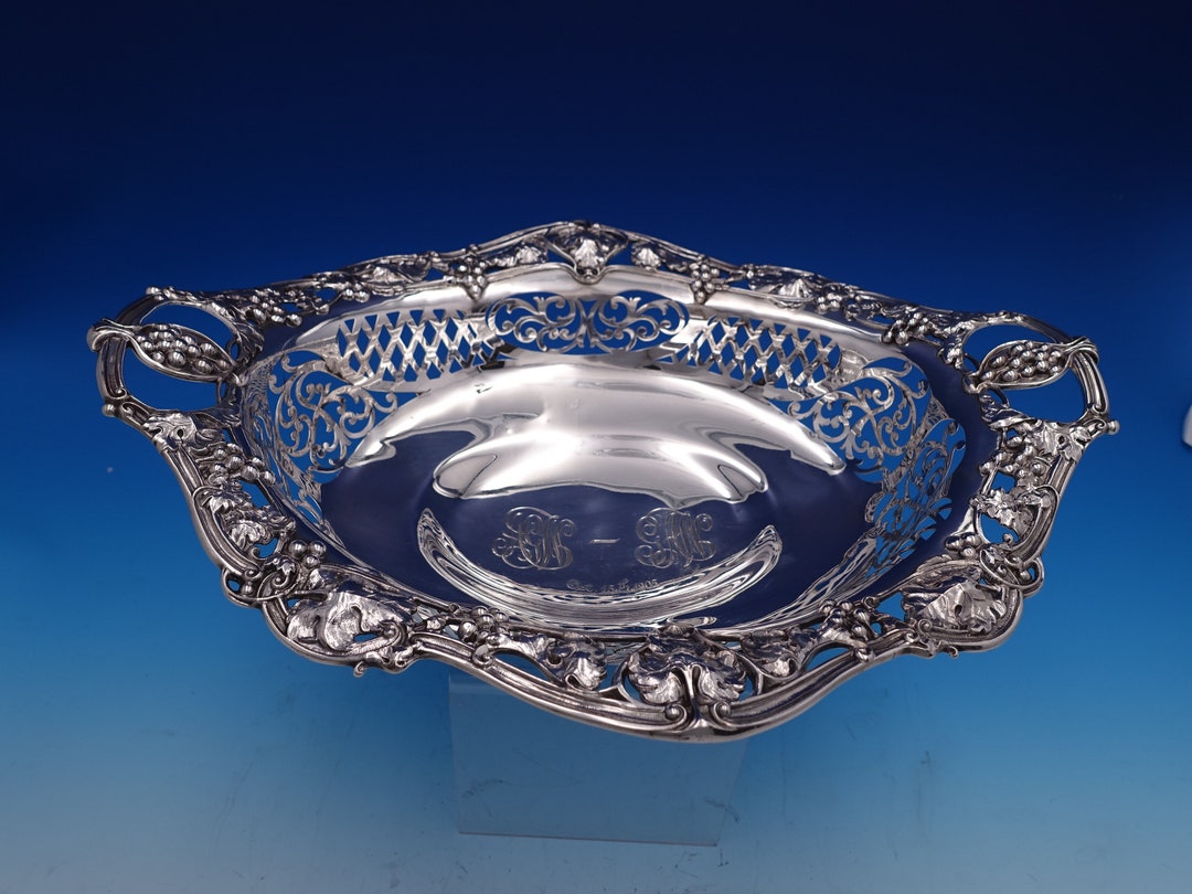 Gorham Sterling Silver Centerpiece Bowl Footed Grapes Pierced C1905 A4698 #7819 - Etsy