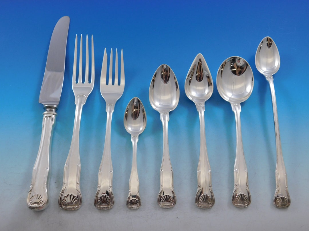 King by Kirk Stieff Sterling Silver Flatware Set Service 110 - Etsy