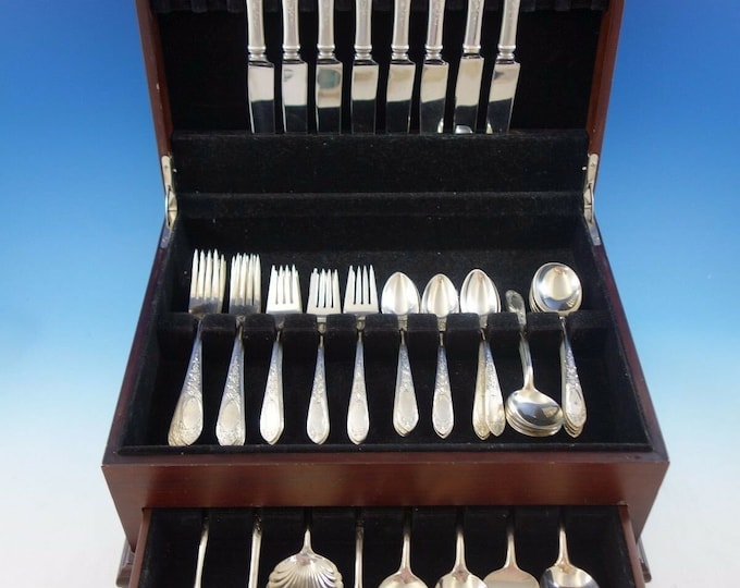 47 Pieces of Kirk Stieff Rose Pattern Sterling W/chest That Can Hold ...