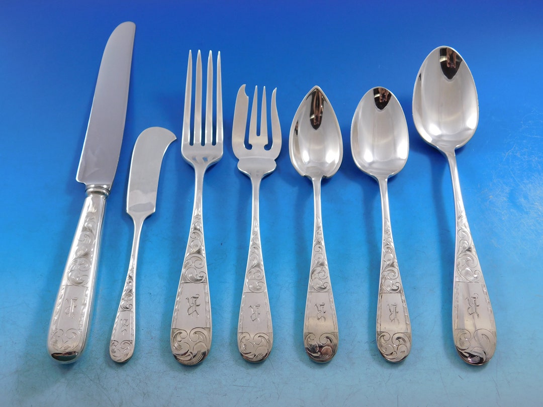 Mayflower by Schofield Sterling Silver Flatware Set for 12 Service 88 ...