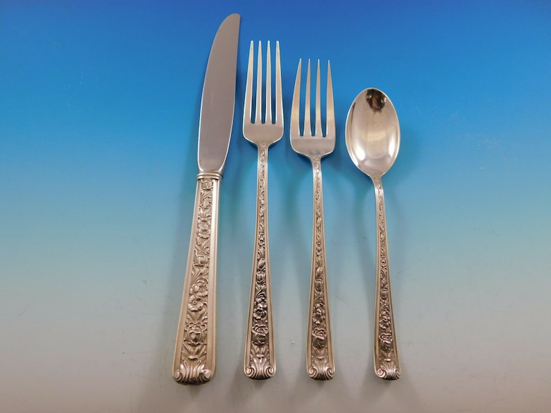 Windsor Rose by Watson Sterling Silver Flatware for 6 Set - Etsy