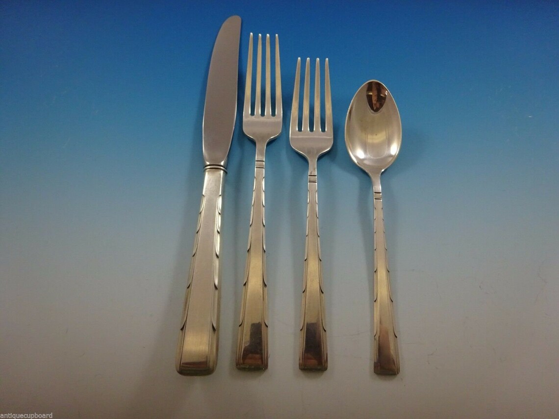 Horizon by Easterling Sterling Silver Flatware Set for 8 - Etsy