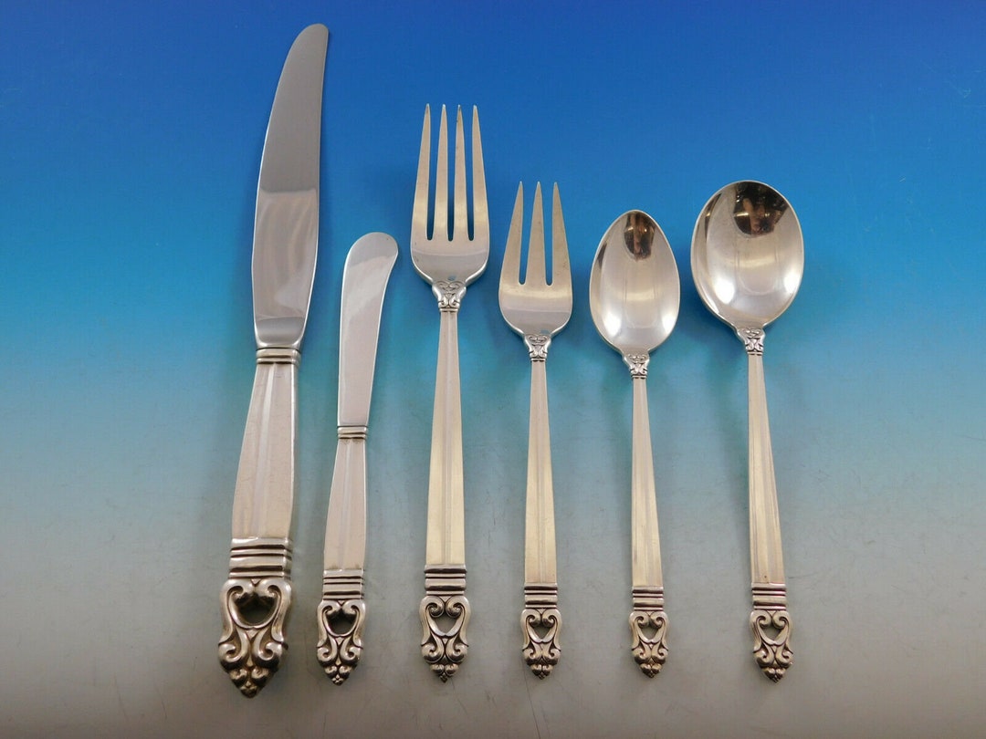 Royal Danish by International Sterling Silver Flatware Set for 24 ...