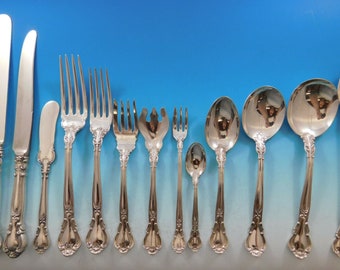 Chantilly by Gorham Sterling Silver Flatware Set for 12 - Etsy