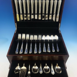 Dancing Flowers by Reed and Barton Sterling Silver Flatware Set 12 ...