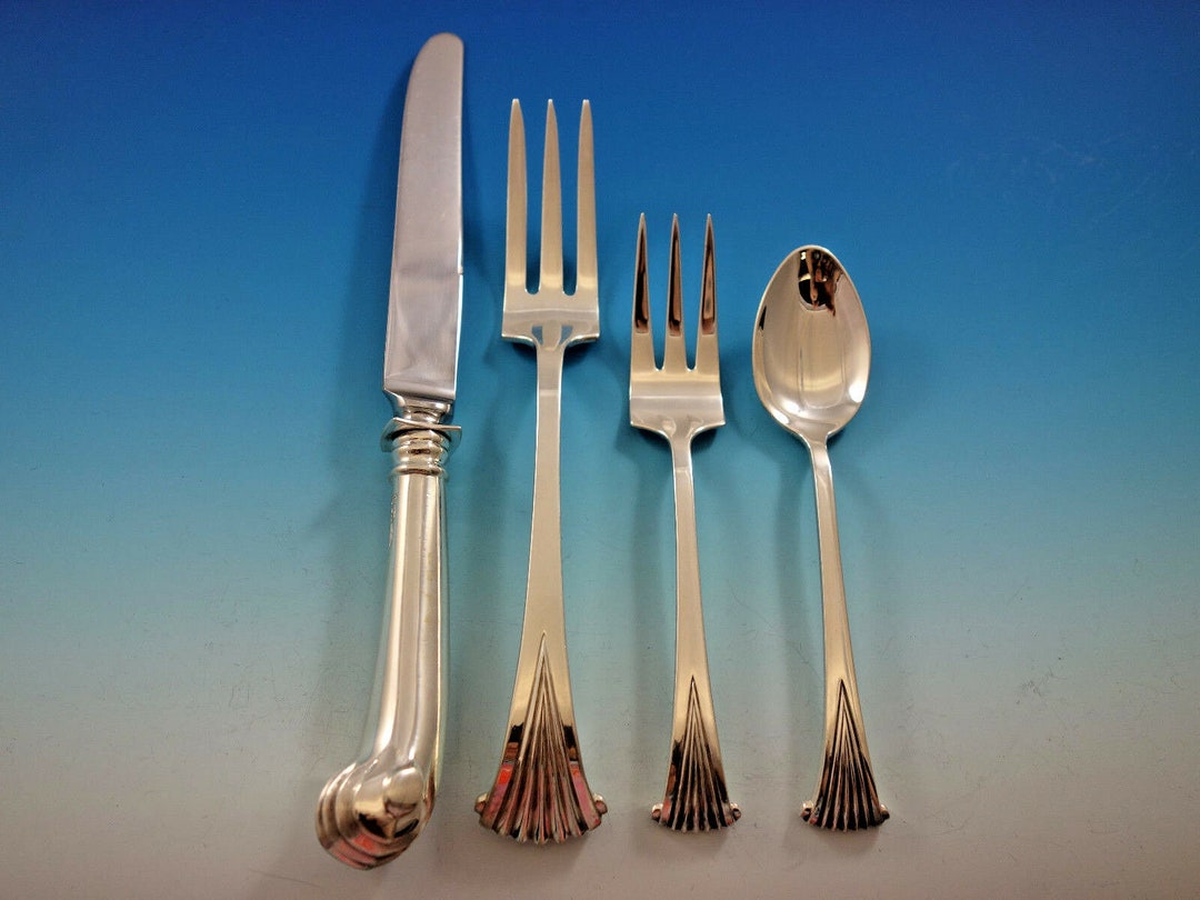 Onslow by Tuttle Sterling Silver Flatware Service for 12 Set 48 Pcs ...