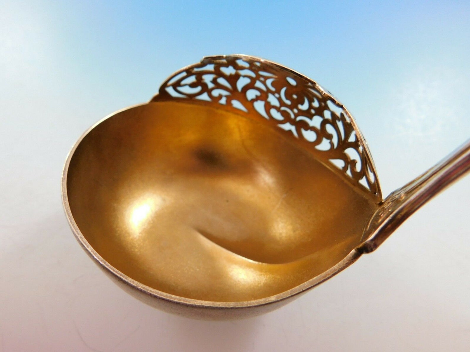 Bird by Wendt Sterling Silver Oyster Ladle Hooded Hood Gold Washed 10 1 ...