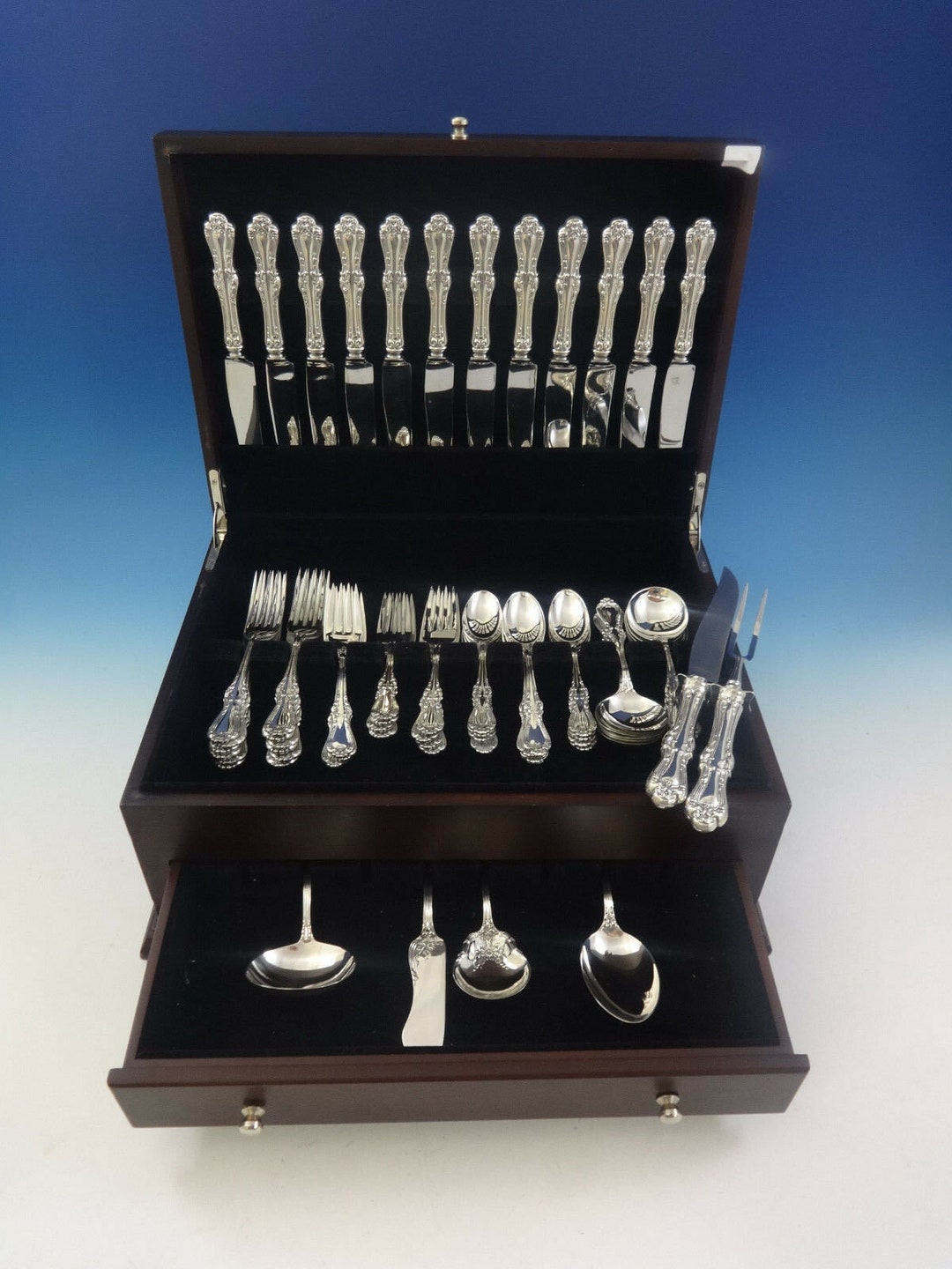 Countess by Frank Smith Sterling Silver Flatware Service 12 Set 66 Pcs ...
