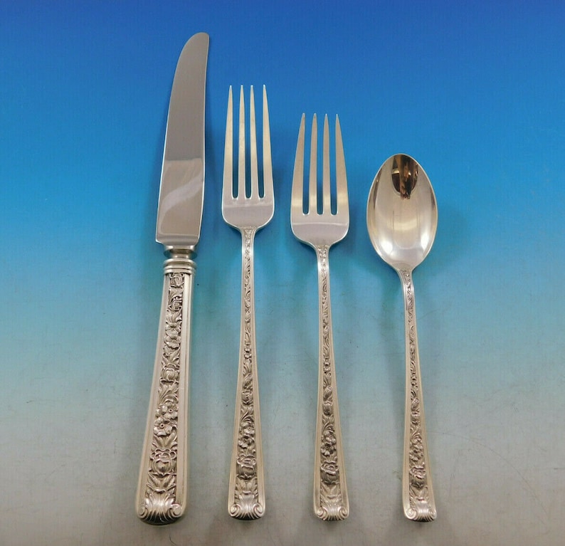 Windsor Rose by Watson Sterling Silver Flatware for 8 Set - Etsy