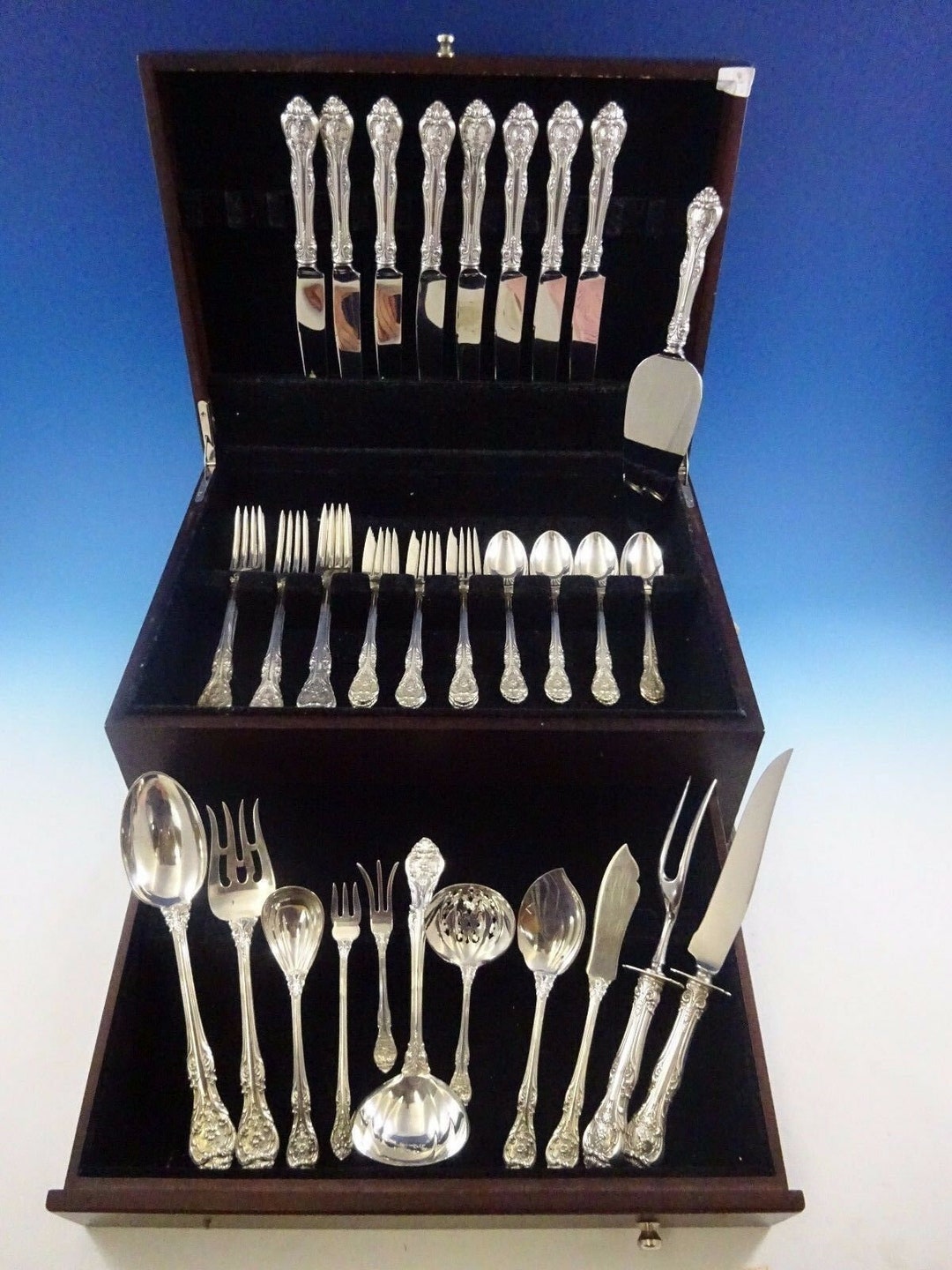 King Edward by Gorham Sterling Silver Flatware Set Dinner - Etsy