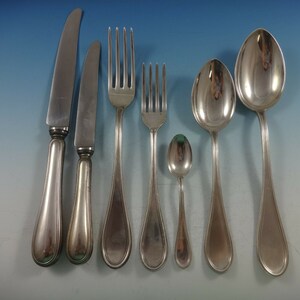 Old Italian 800 Silver Flatware Dinner Set for 12 Service 101 Pieces ...