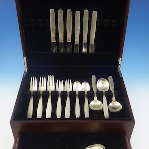 Swedish Modern by Allan Adler Sterling Silver Flatware Set Hand Wrought ...