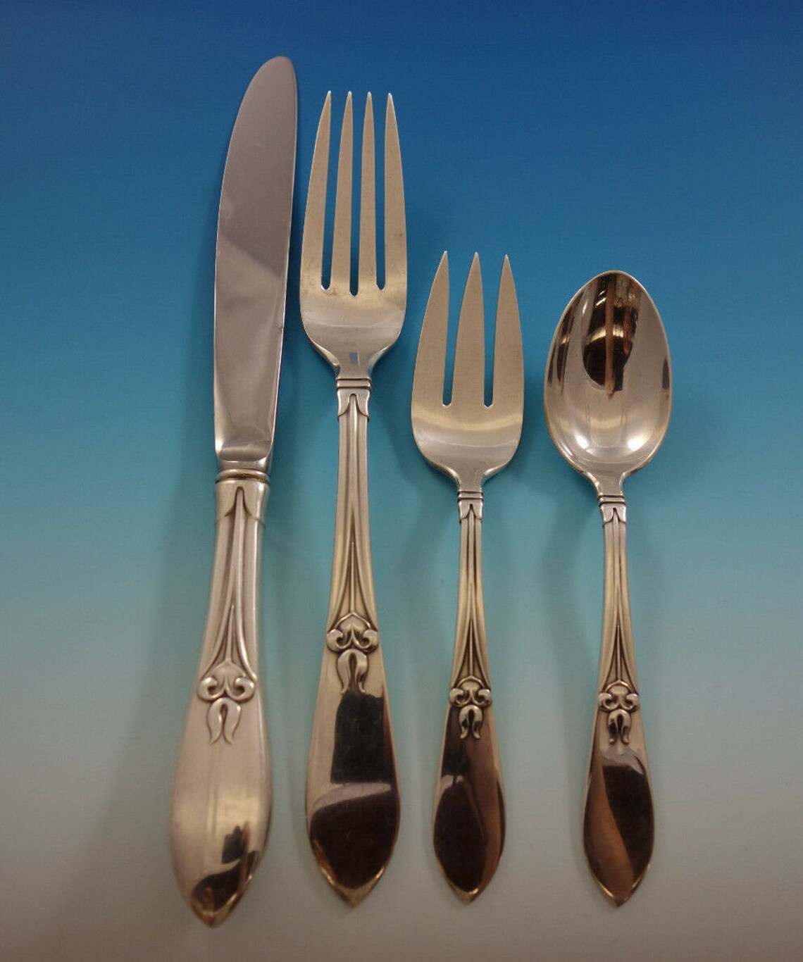 Tulipan by Fr. Smith Sterling Silver Flatware Set Service 193 Pieces ...