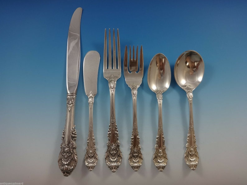 Sir Christopher by Wallace Sterling Silver Flatware Set for 12 Service ...