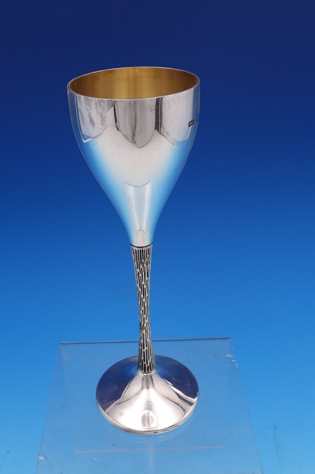 Peter Michael Lunn English Estate Sterling Silver Champagne Flute GW ...