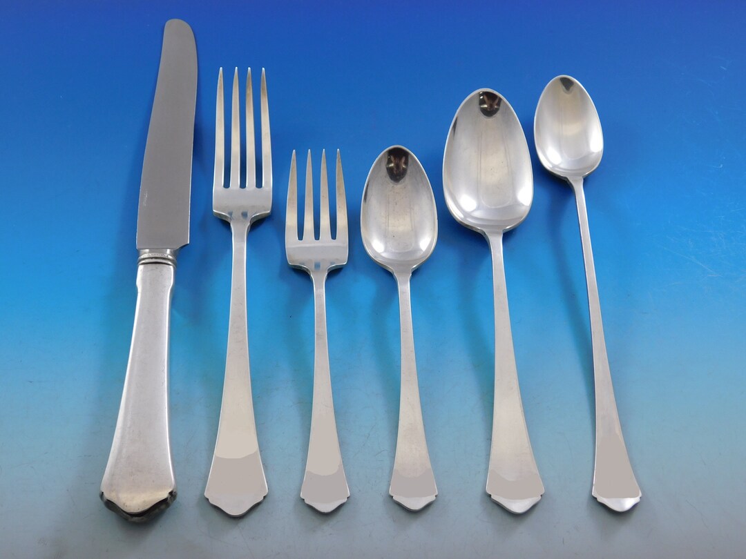 Antique by Wallace Sterling Silver Flatware Set Service Dinner 43 ...