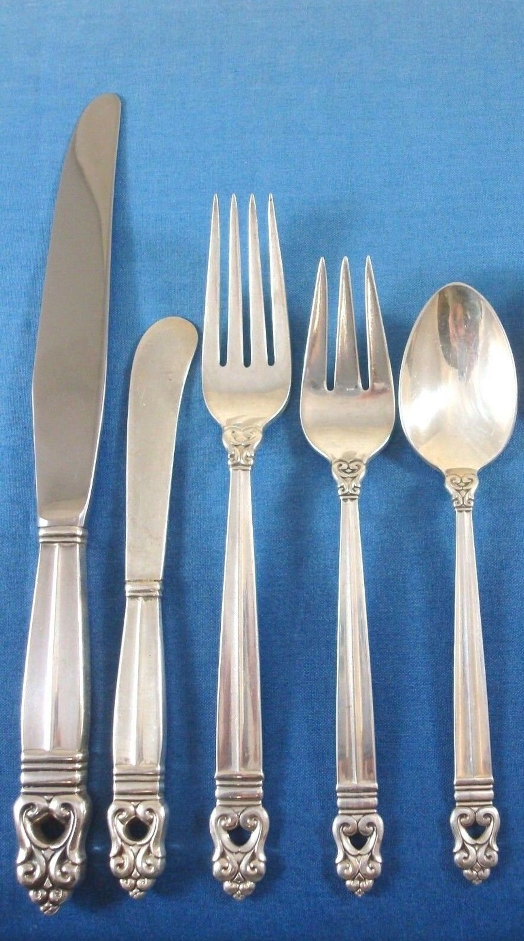 Royal Danish by International Sterling Silver Flatware Set Service 44 ...
