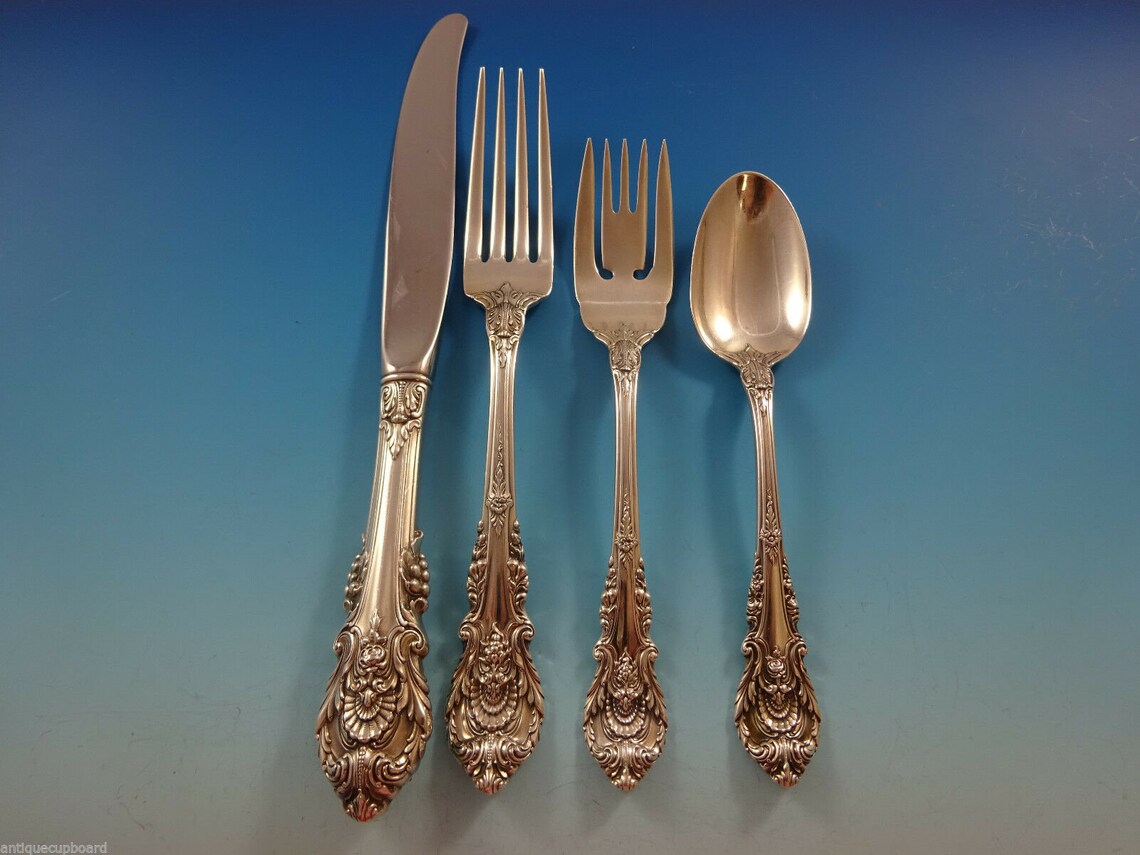 Sir Christopher by Wallace Sterling Silver Flatware Set for 8 Service ...