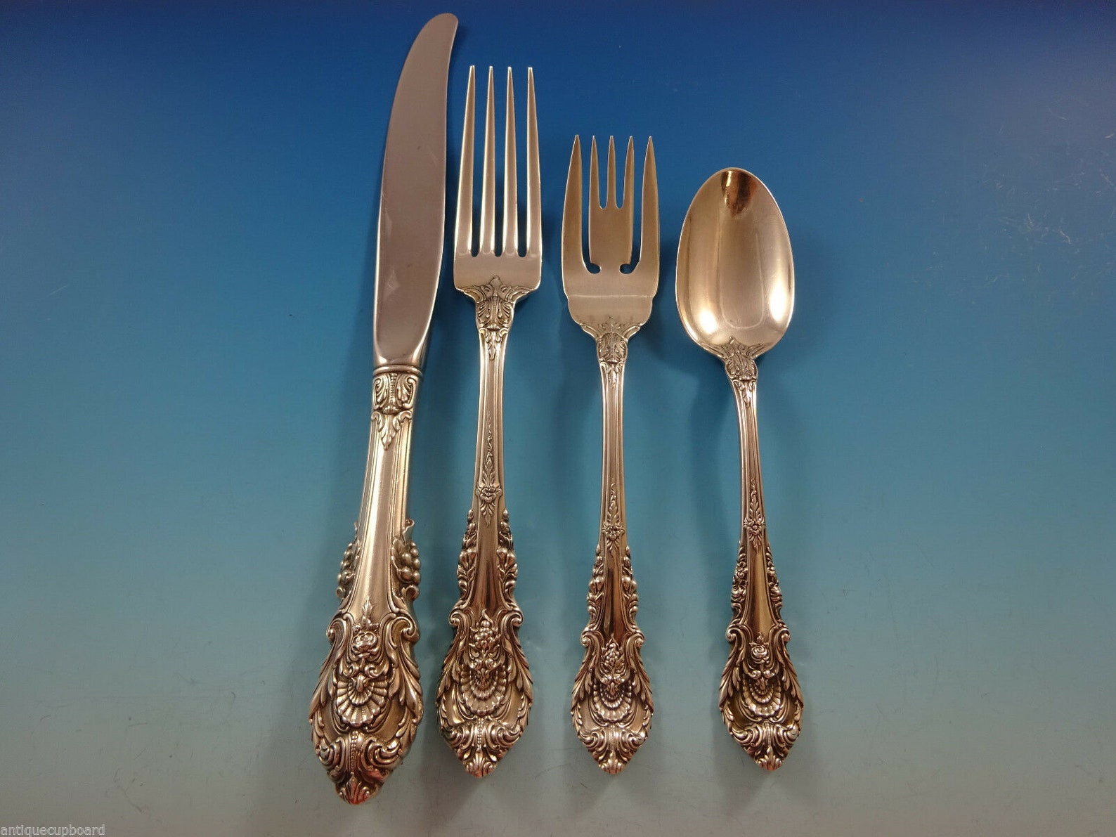 Sir Christopher by Wallace Sterling Silver Flatware Set for 8 Service ...