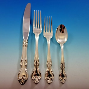 Melrose by Gorham Sterling Silver Flatware Set Service 24 Pieces Place ...