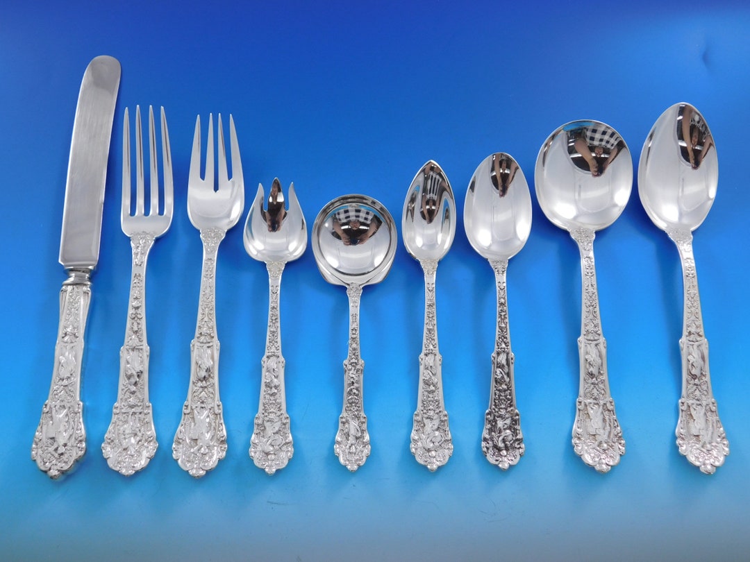 Coligni by Gorham Sterling Silver Flatware Set 12 Service 108 Pcs Multi ...
