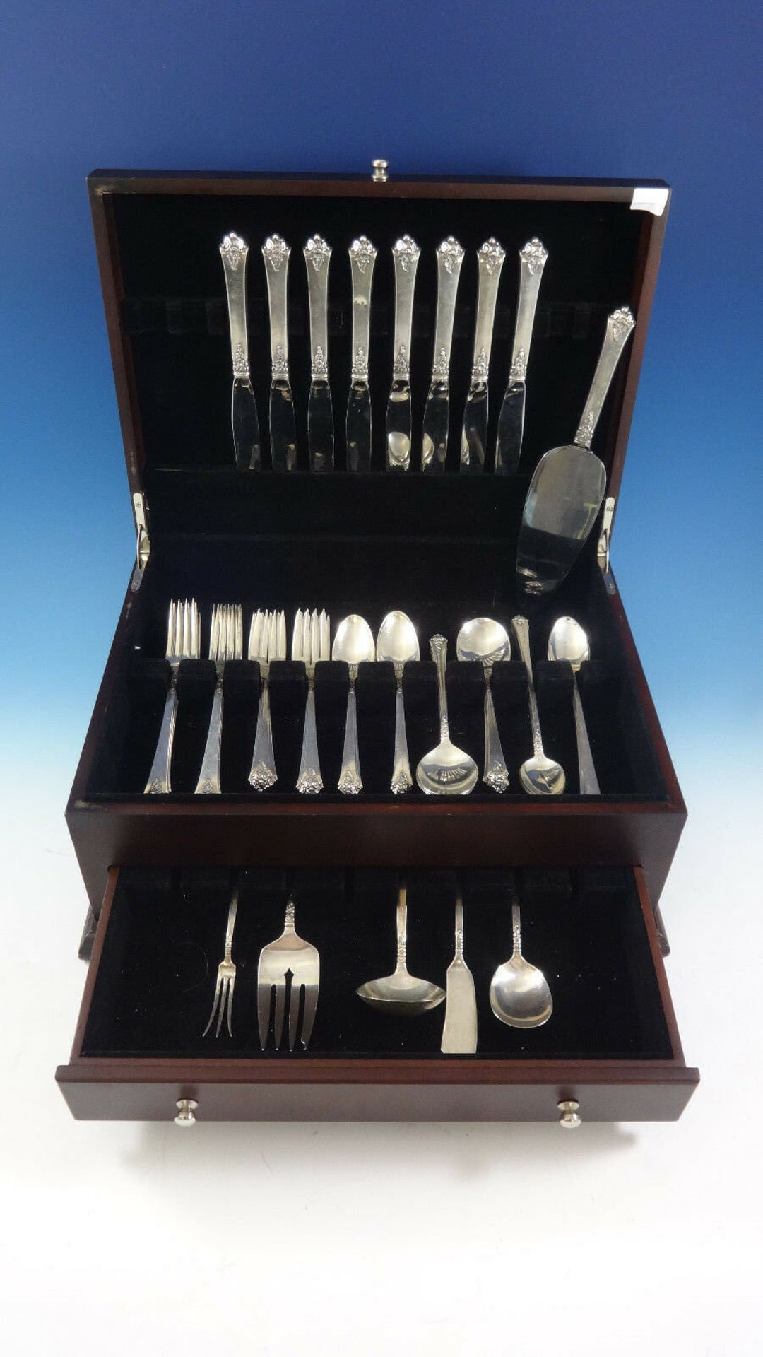 Castle Rose by Royal Crest Sterling Silver Flatware Set for 8 Service ...