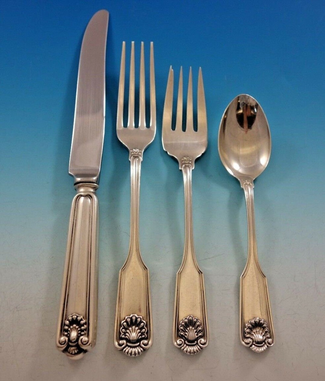 Fiddle Shell by Frank Smith Sterling Silver Flatware Set for 8 Service ...