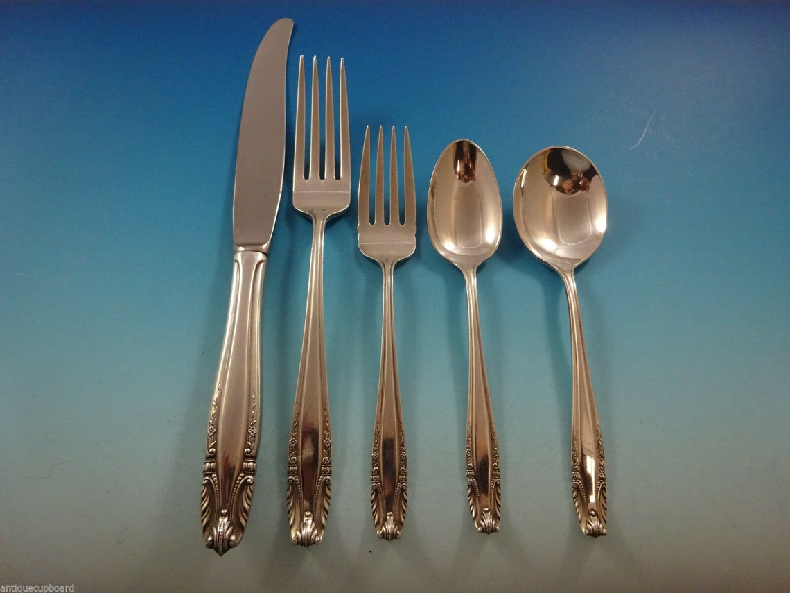 Stradivari by Wallace Sterling Silver Flatware Set for 8 - Etsy