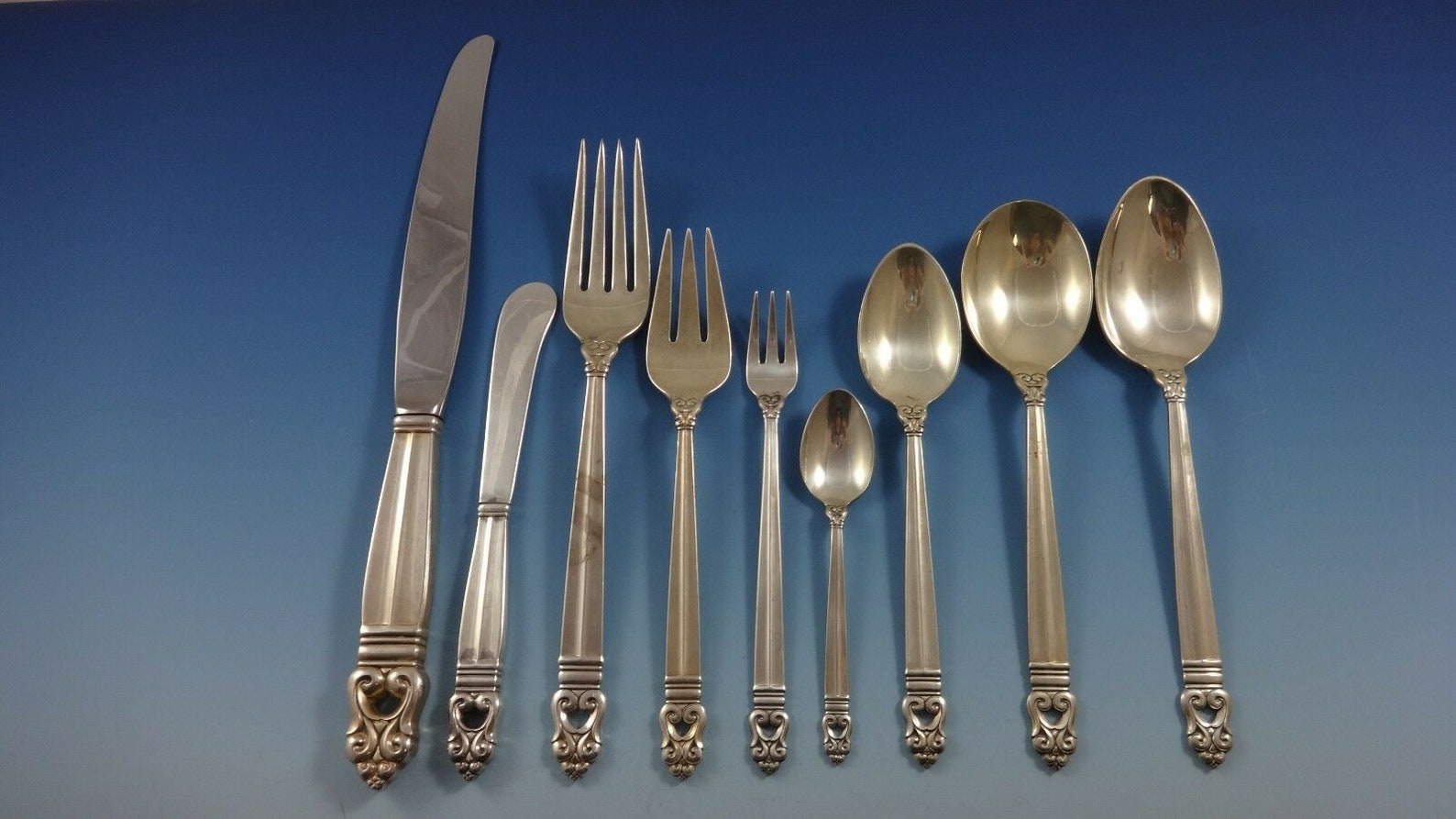 Royal Danish by International Sterling Silver Dinner Flatware Set ...