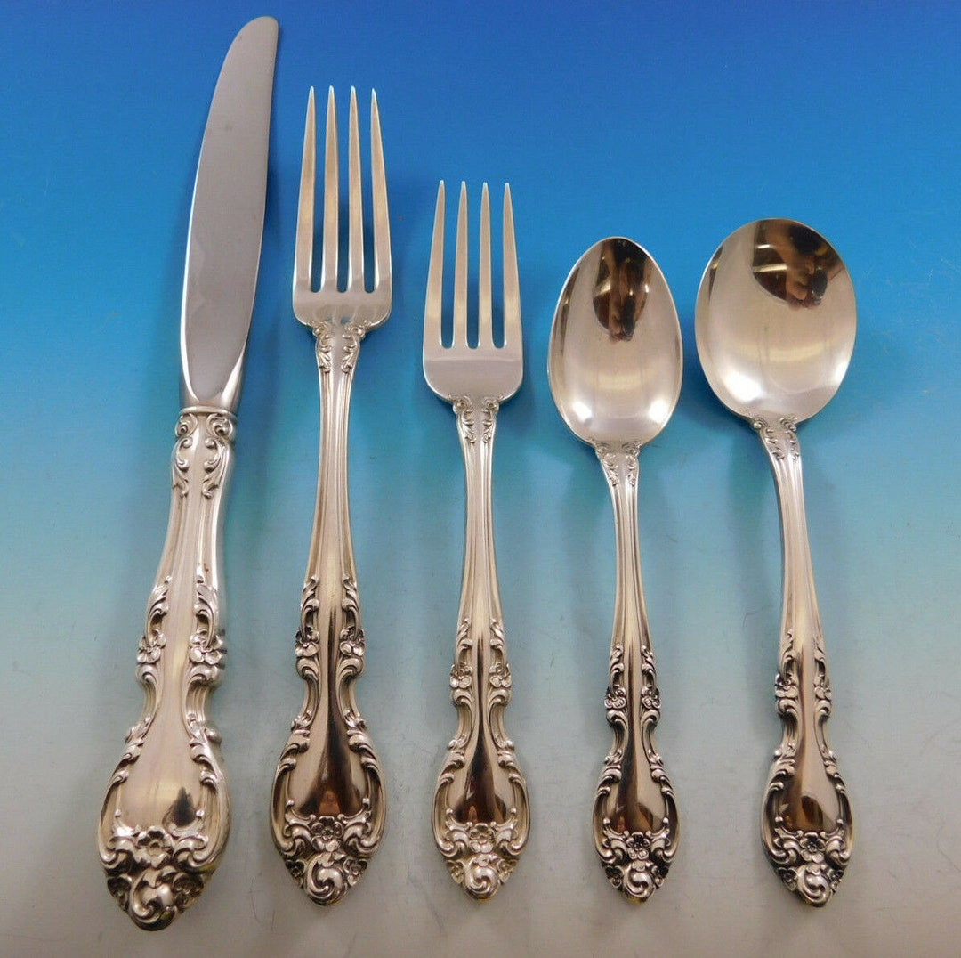 Melrose by Gorham Sterling Silver Flatware Set for 12 Service 60 Pcs ...