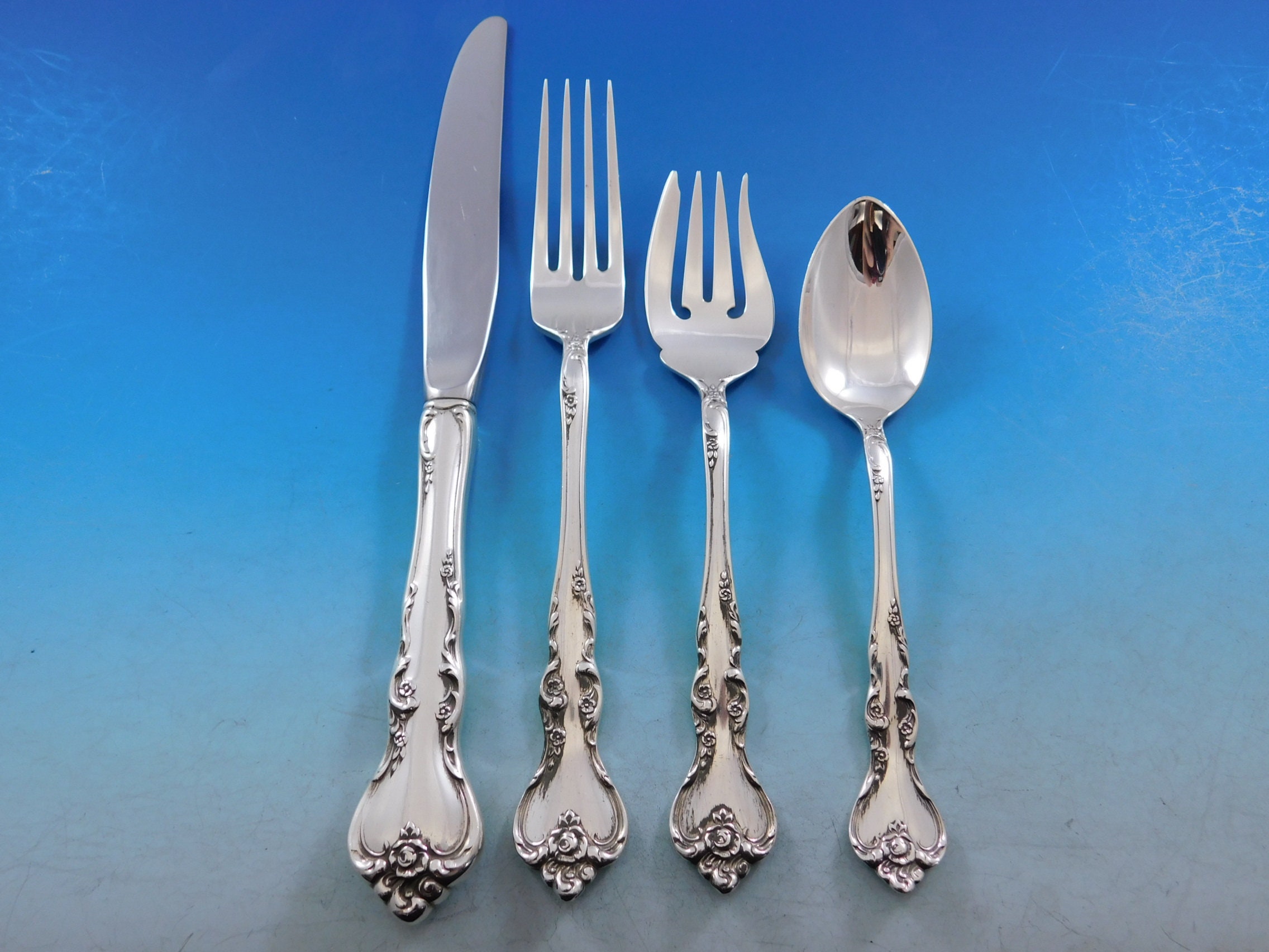 Savannah by Reed & Barton Sterling Silver Flatware Service for 12 Set ...