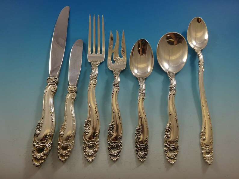 Decor by Gorham Sterling Silver Flatware Set for 18 Service - Etsy