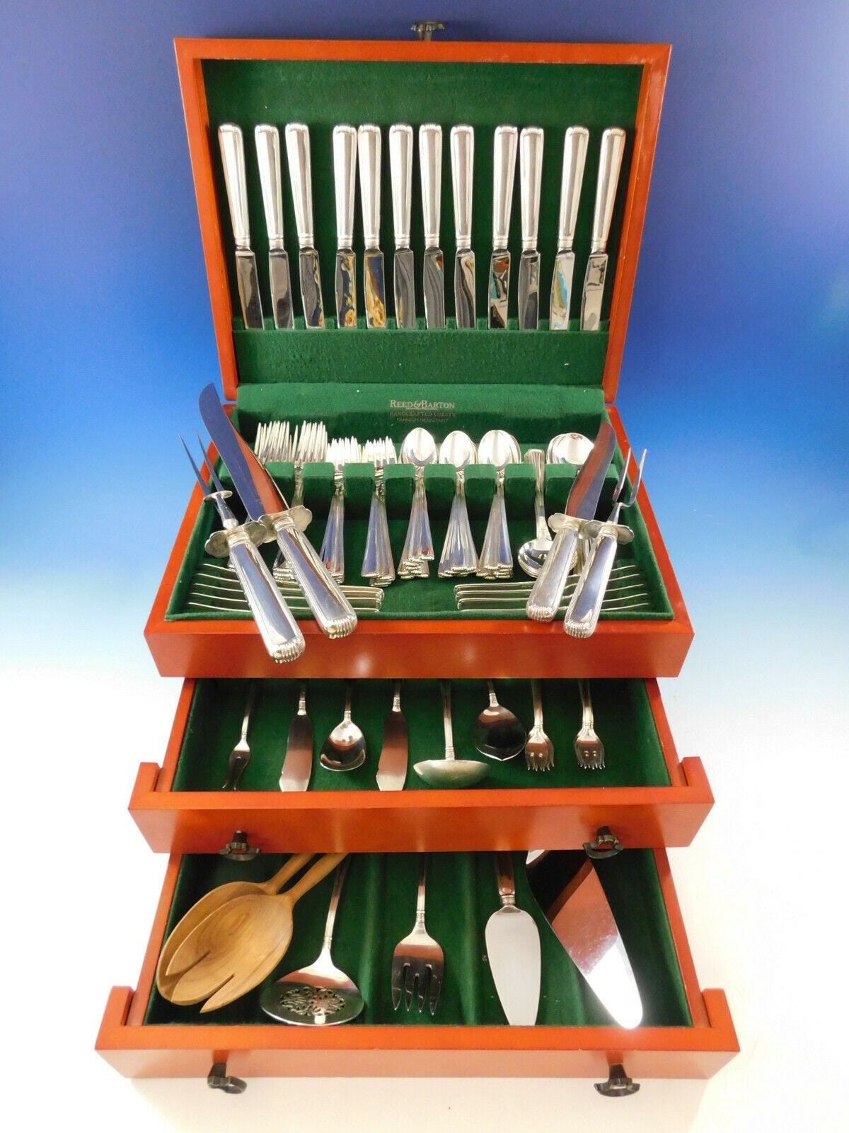 Marie Louise by Cartier Sterling Silver Flatware Set 12 Service 112 Pcs ...
