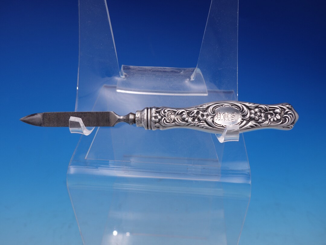 Dresden by Whiting Sterling Silver Nail File 6" #4236 Antique (#4651 ...