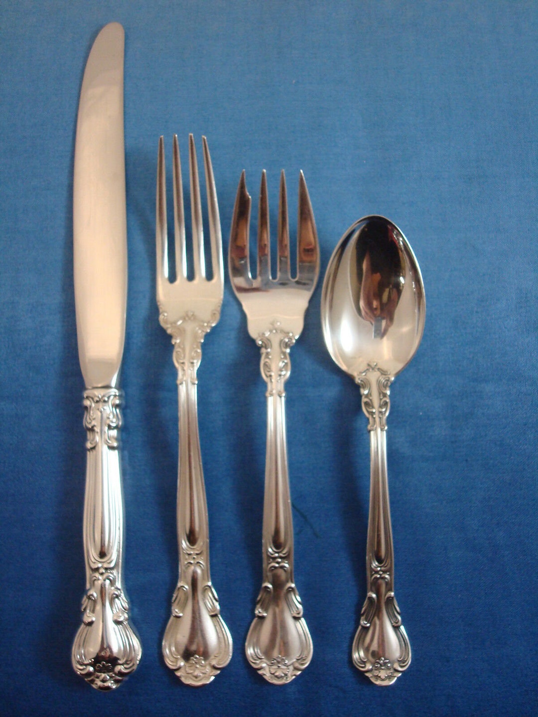 Chantilly by Gorham Sterling Silver Flatware Set Service 48 Pieces - Etsy