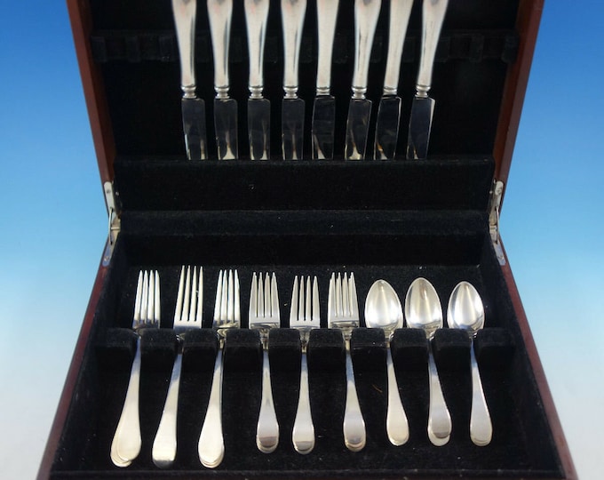 Hannah Hull by Tuttle Sterling Silver Flatware Set for 8 Service 32 ...