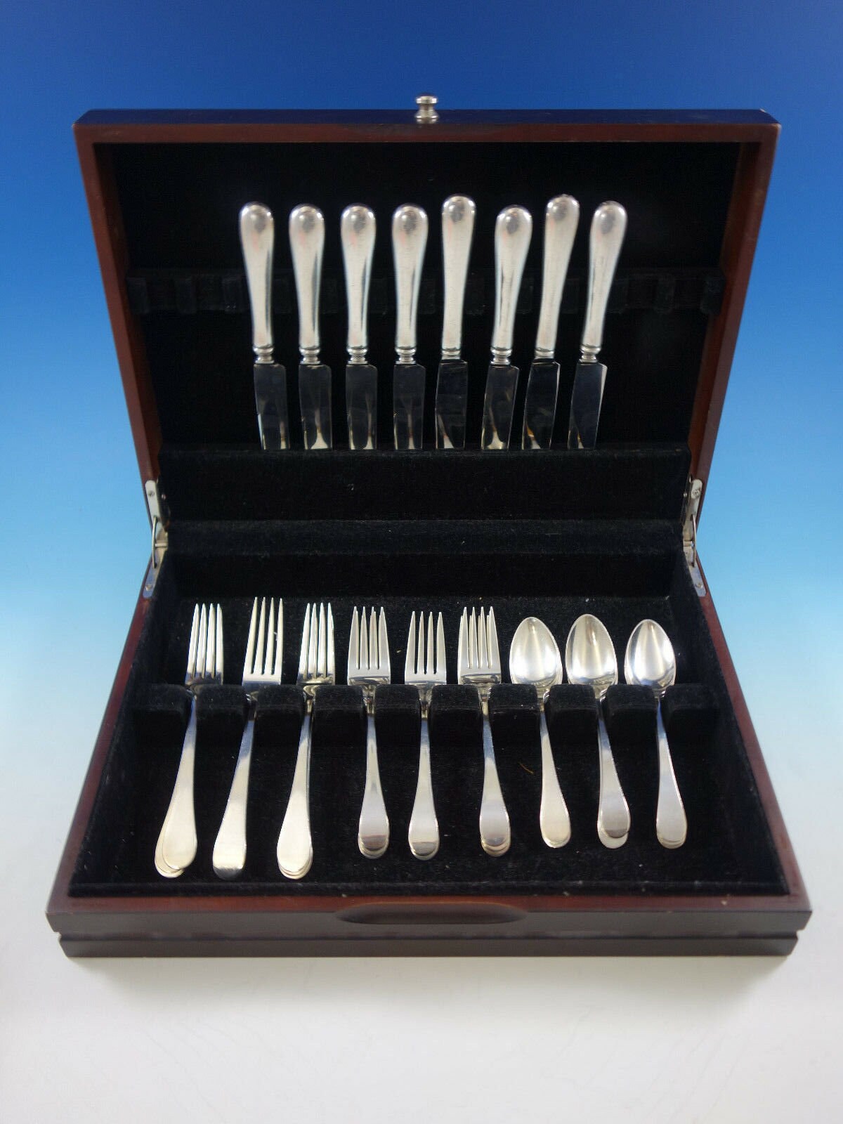 Hannah Hull by Tuttle Sterling Silver Flatware Set for 8 Service 32 ...